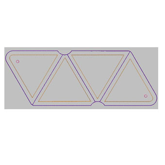 Triangle Key Holder pouch | Embroidery Digitizing Studio